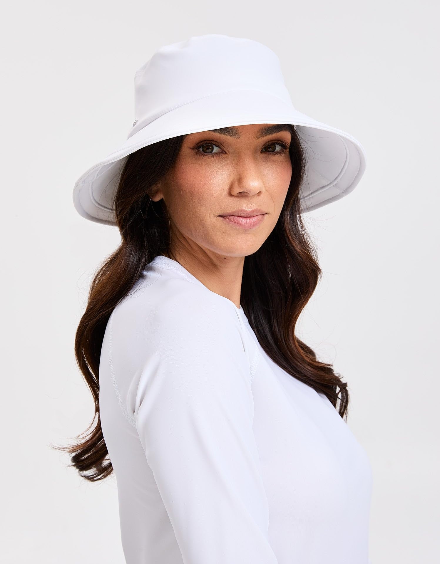 Solbari Wide Brim Swim Sun Hat UPF50+ White