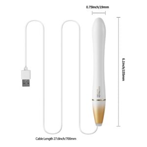 USB Heating Rod for Doll, LED Indicator Portable Toy Warmer, Automatic Temperature Control USB Warmer, Safe, Fast Heating and Waterproof, White, Cable Length 27.6Inch