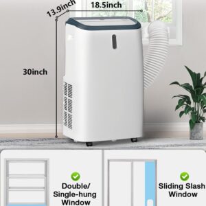 Joy Pebble Portable Air Conditioner 14000 BTU,Portable AC Unit for Room Cools up to 700 Sq.ft,Air Conditioner Portable 3-IN-ONE for Cooling,Dehumidifier&Fan,24Hrs Timer,3 Fan Speed