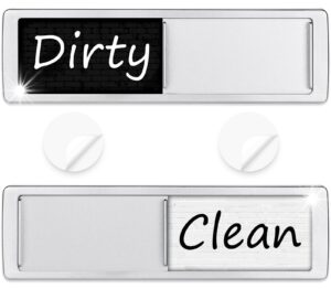 dishwasher magnet clean dirty sign shutter only changes when you push it non-scratching strong magnet or 3m adhesive options indicator tells whether dishes are clean or dirty (tiles white/black)