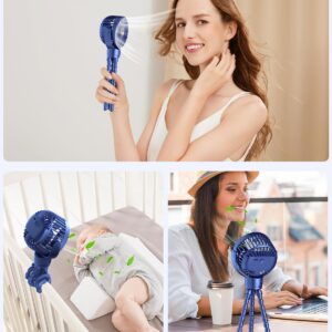 KIDEE Portable Baby Stroller Fan, Mini Baby Fan Clip on Fan, LED Display, 360° Rotate Flexible Tripod, Rechargeable Small Personal Handheld Fan Cooling Desk Fan for Car Seat Crib Treadmill Travel