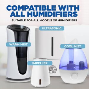 [2 Pack] Humidifier Drops for Cleaning - Food Grade Humidifier Cleaner Slows Buildup & Scaling - Cleans & Deodorizes Water - Suitable for All Humidifier Models - 200+ Day Supply - Made in USA