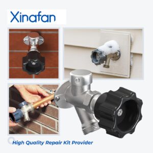 Xinafan 630-8500 Wall Hydrant Complete Service Kit Compatible with Prier Outdoor Faucet Repair Kit 500 400 Series Vacuum Breaker and Handle Replacement Part Outside Faucet Wall Hydrants Accessories