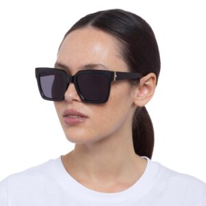 Le Specs Women's Trampler Sunglasses, Black, One Size