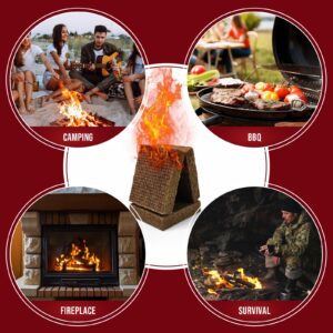 Fire Starter 144 Squares, Upgrade Larger Size Fire Starters for Fireplace, Wood Stove, Campfires, Grill,Indoor, 15 Mins Long-Lasting Burn Waterproof BBQ Fire Starter Cubes