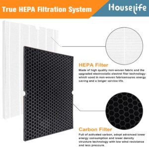 116130 Air Purifier Filter for Winix 5500-2 and AM80 Air Purifier, True HEPA Filter Replacement Filter, 2 HEPA and 2 Carbon Filter