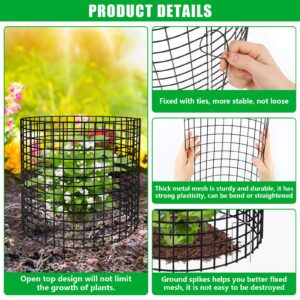 5 Pack Plant Protector from Animals, 13x12 inch Wire Plant Cages Mesh Plant Cage Garden Plant Protector, Sturdy Bunny Barricades Chicken Wire Cloche Plant Protectors for Keeping Bunny Animals Out