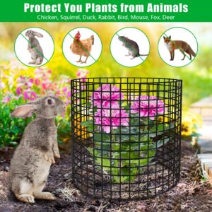 5 Pack Plant Protector from Animals, 13x12 inch Wire Plant Cages Mesh Plant Cage Garden Plant Protector, Sturdy Bunny Barricades Chicken Wire Cloche Plant Protectors for Keeping Bunny Animals Out