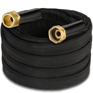 garden hose 100 ft x 5/8" – 2024 new leak-proof technology extra strength fabric garden hoses - ultra lightweight anti-kink flexible watering non-expanding hose pipe