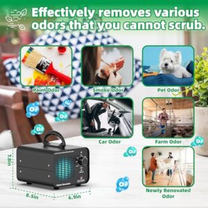 Ozone Generator 35,000mg/h - O3 Deodorizer, High Capacity Commercial Ozone Machine & Ozone Machine Odor Removal, Home Ozone Generator, Perfect for Home, Car, Smoke, Pet Odors, and Basement - Qucship