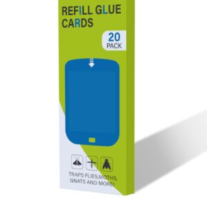 20 Pcs Refill Cartridges for Raid Essentials and for Stem Flying Insect Light Trap, Replacement Glue Card Compatible with Wondercide Indoor Plug-in Blue Light Trap for Fly Bug Mosquito Gnat