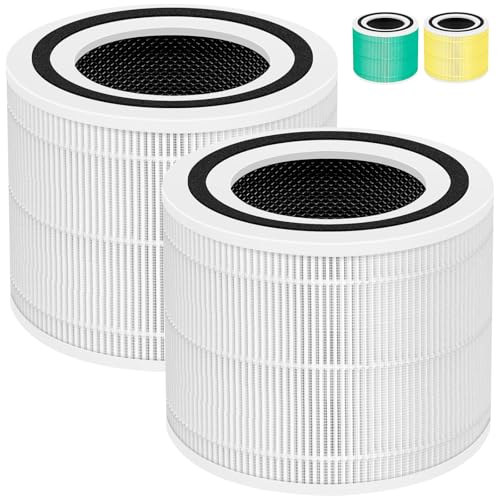 True HEPA Filter Replacement for 240 Air Purifier,3 in 1 True HEPA Activated Carbon Filter,2 Pack