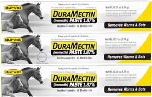 duramectin ivermectin paste horse wormer 6.08 grams (3 pack) + tl bundles sticker included