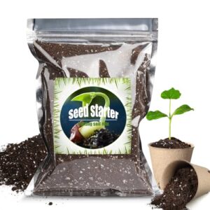 doter organic seed starter premium potting soil mix 1qt, all natural seed starter mix for fast germination and vigorous seedlings with strong root systems