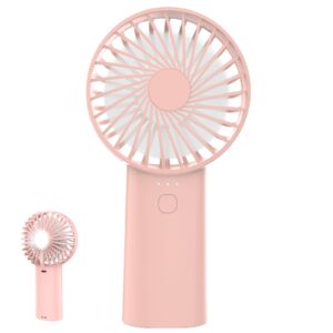 portable handheld fan,3 speeds powerful personal fan with flashlight, usb rechargeable 2400mah battery operated fan for 3-15 hours, mini pocket fan for travel, outdoor, office