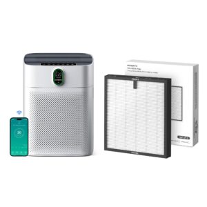 morento smart air purifier hy4866-wf bundle with genuine original version air purifier replacement filter 2 pack