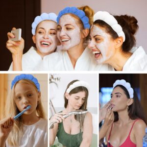 ACO-UINT 3 Pack Spa Terry Cloth Headbands - Puffy Hair Bands for Skincare, Makeup, and Face Washing