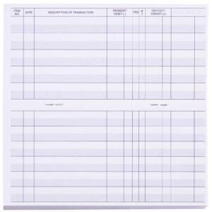 24PCS Larger Lines Check registers for Personal Checkbook