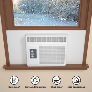 SZZSAF Window Air Conditioner Side Insulated Panel, 1PIC Full Surround Insulation Panels Window Seal Kit, WinterSummer Winter Heat and Draft Insulating,Insulation foam material (WHITE)