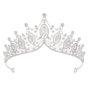 sweetv vintage tiaras and crowns for women queen crown costume headpiece for halloween quinceanera pageant prom, metal