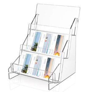 dlugopis 3 tier acrylic greeting card display stand greeting card organizer display stand postcard display rack card display shelf retail display stand for vendors counter greeting card