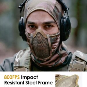 OneTigris Balaclava Mesh Mask, Ninja Tactical Mask with Full Face Protection for Outdoor