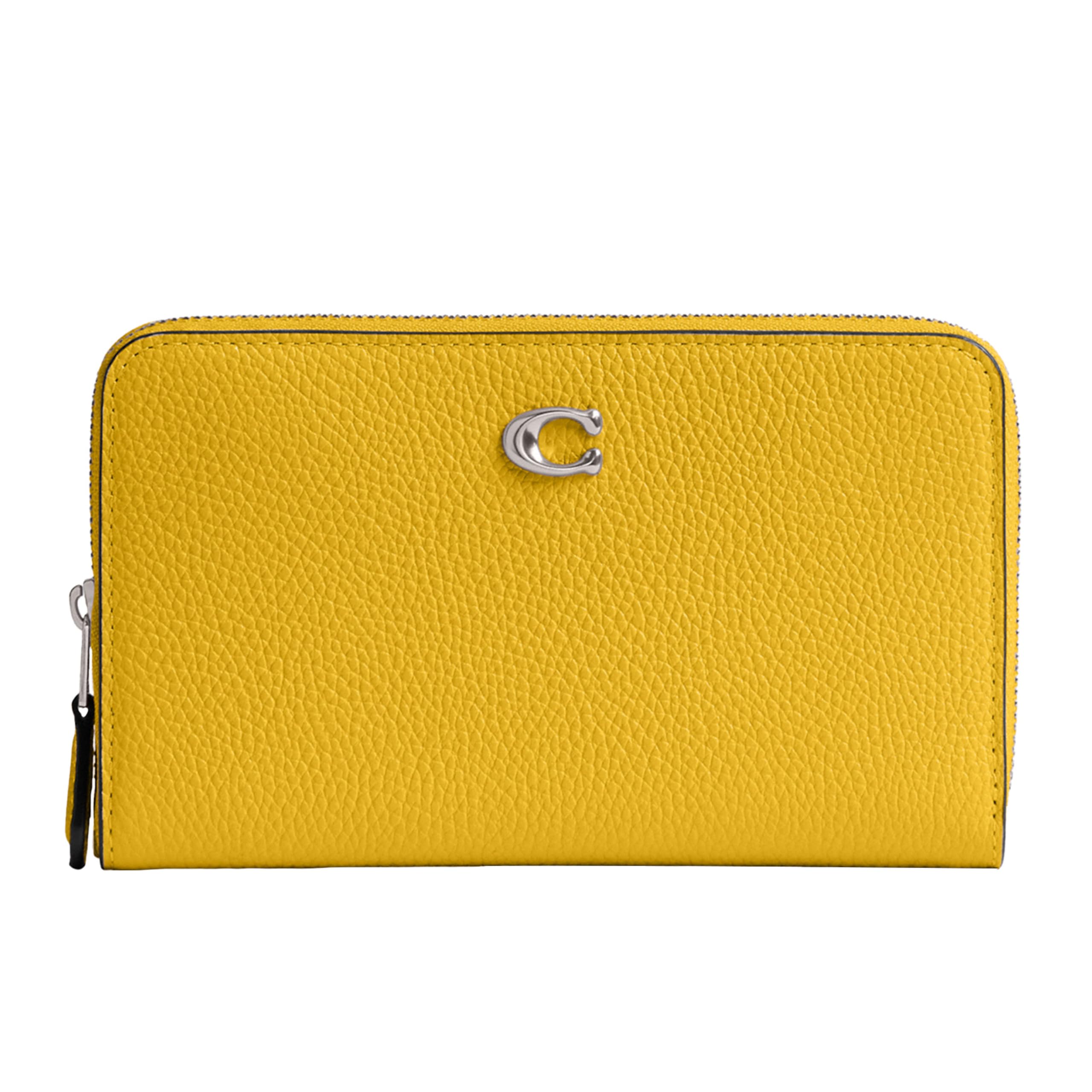 Coach Medium Zip Around, Canary