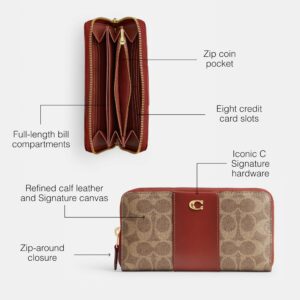 Coach Accordion Zip, Tan Rust