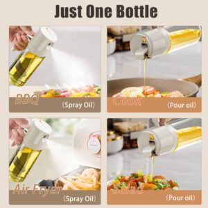 MDZF SWEET HOME 2 in 1 Olive Oil Dispenser and Oil Sprayer Bottle,18oz Oil Dispenser Bottle for Kitchen,Oil Sprayer for Cooking, Kitchen, Salad, Barbecue