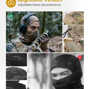 OneTigris Balaclava Mesh Mask, Ninja Tactical Mask with Full Face Protection for Outdoor