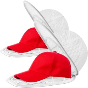 hat washer cage hat cleaner hat washer for baseball caps for washing machine or dishwasher for flat & curved hats, white (2-pack)