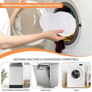 Hat Washer Cage Hat Cleaner Hat Washer for Baseball Caps for Washing Machine or Dishwasher for Flat & Curved Hats, White (2-Pack)