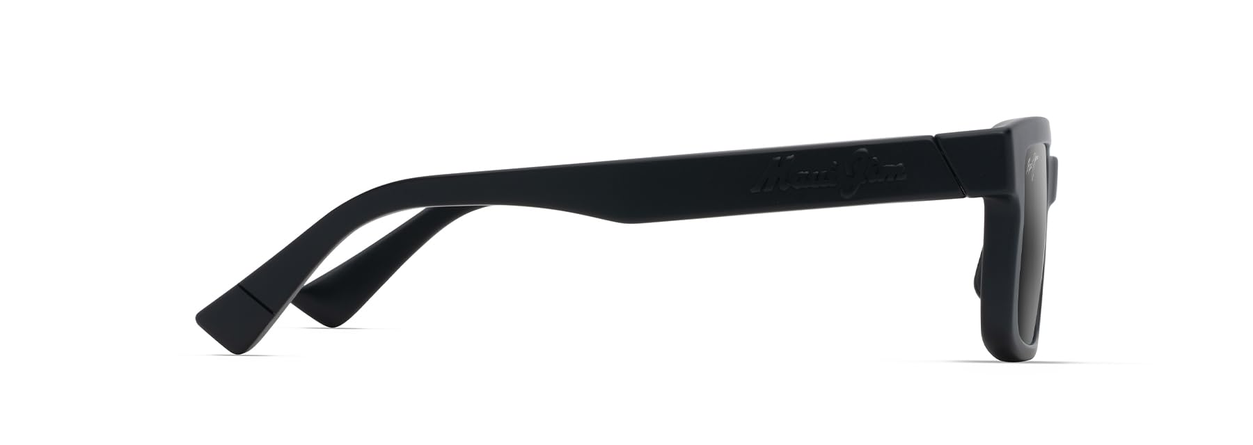 Maui Jim Hiapo AF Rectangle Sunglasses, Matte Black/Neutral Grey Polarized, Extra Large