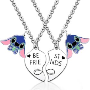 aiigou necklace bff necklace for 2 big sister little sister necklaces set for 2 pcs friendship jewelry gifts best friend necklace for girls who loves