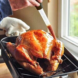 Rocky Mountain Goods Classic Basting Tube for Cooking - 11.5" Strong Suction Nylon Baster - Heat Resistant up to 450˚ - Turkey Baster for Perfect Poultry, Pork Chops, Fish, Chicken