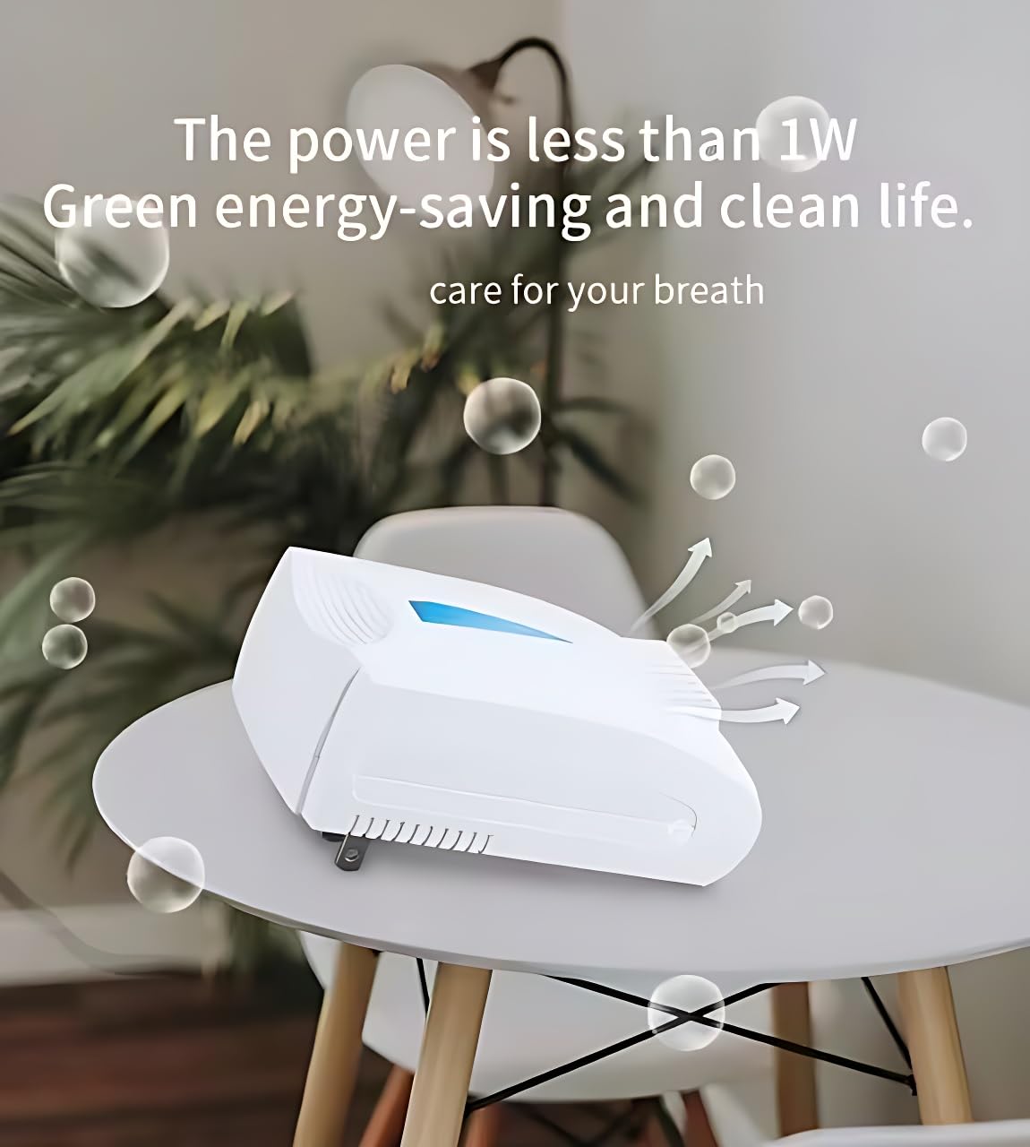 Ionizer Air Purifier,Plug In Air Purifier Ion, Protable and Quiet Plug-in Ionizer with Clear Negative Ion Wind Output, Automatic Release of Anions,Easy to Usefor Home and Office Use.