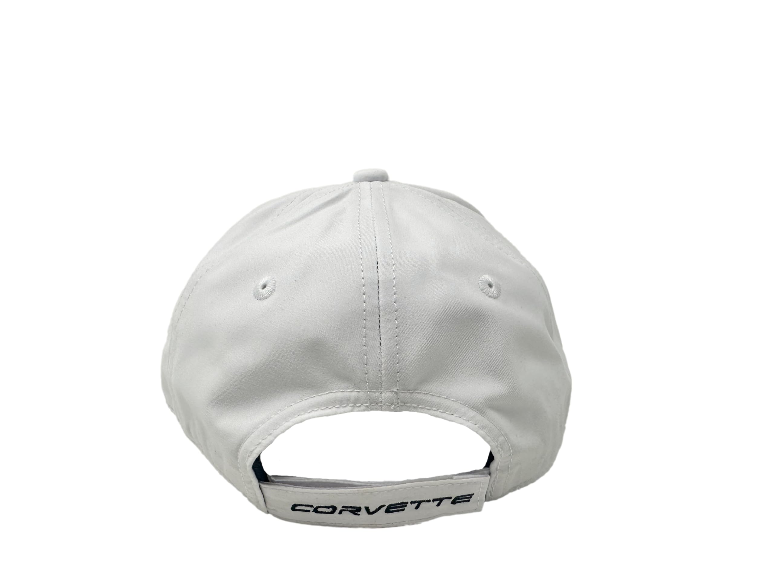 C8 Corvette Hat - Next Generation Cap with Carbon Fiber Accent Bill - Officially Licensed by GM White