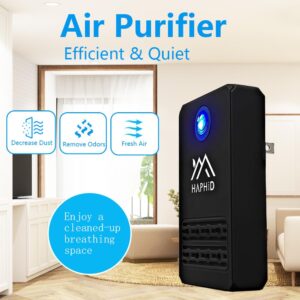 HAPHID Ionizer Air Purifier, Plug in Air Purifier with 8 Carbon Fiber Heads to 40 Million Anions/Sec, Filterless Ion Air Purifier for Home/Office Purify: Bathroom Odor, Pets Smell, Dust Etc(3-Pack)