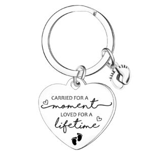 ghloyza miscarriage memorial keychains for women carried for a moment, loved for a lifetime miscarriage gift for mothers infant loss keepsake