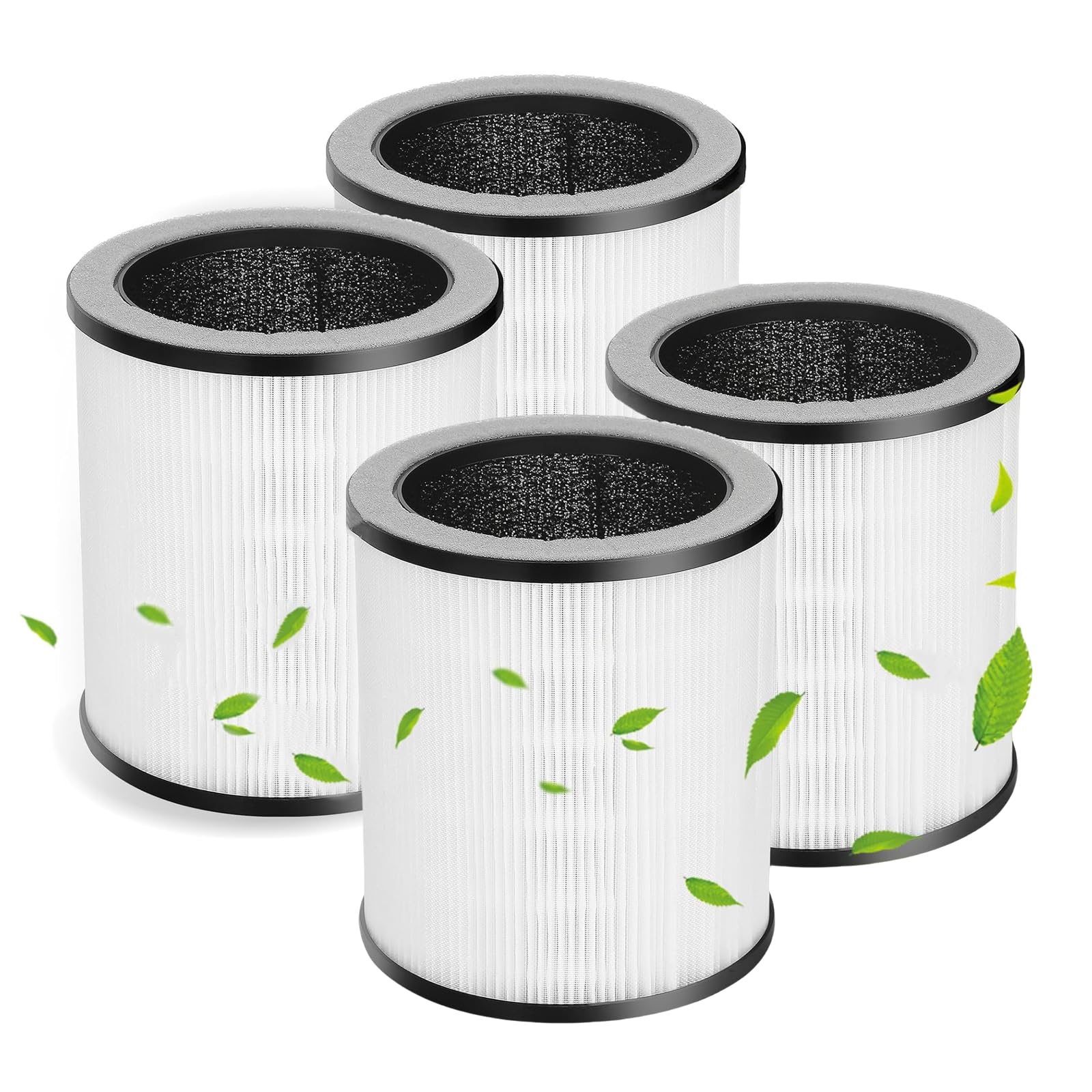 P60 Replacement Filters for TPLMB P60 Air Purifier, Also for Vhoiu KJ50 Air Purifier, 3-in-1 Nylon Pre-Filter & H13 Grade True HEPA Filter & High-Efficiency Activated Carbon Filter, 4 Pack