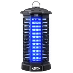 bug zapper outdoor, plug in electric mosquito fly zapper w/ 15w light & 4200v grid & on/off switch, mosquito traps & killer for indoor, kitchen, patio, backyard and more (black)