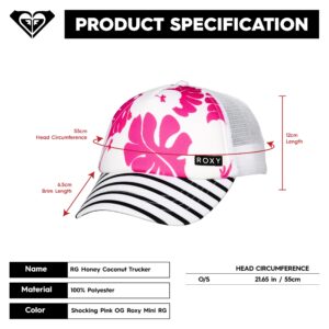 Roxy Girls' Honey Coconut Trucker Hat, Shocking Pink Og Mini 241, One Size