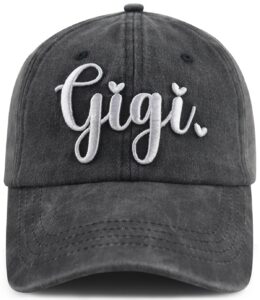 gigi gifts for grandma, funny grandma gifts baseball cap, adjustable embroidered gigi hat, mother day retirement birthday gifts for women nana mimi