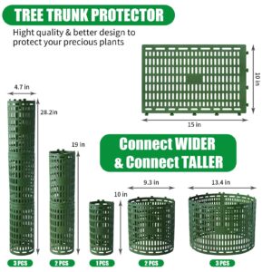 Omirome 18pcs Tree Trunk Protector, Tree Guards Trunk Protector with Twist Ties, Resizable for Various Size Trees or Plants, Preventing Tree Bark Damage from Pruners, Mowers, and Rodents