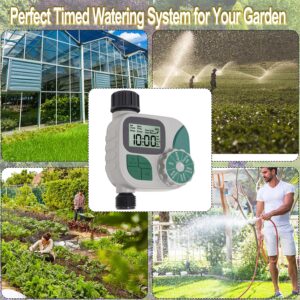 Biswing Watering Timer for Garden Hose, Outlet Hose Water Sprinkler Timers, Programmable Hose Timer with Digital Irrigation Timer System, Battery Operated for Outdoor Yard Lawn Garden Watering