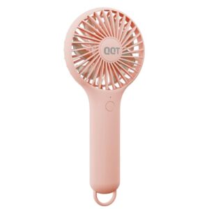 qqt mini handheld fan,small personal fan with 3speeds,portable battery operated fans,usb rechargeable makeup eyelash fan,strong hand fan for travel office outdoor women men stylish kids (pink)