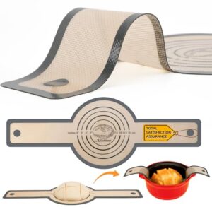 silicone bread sling for dutch oven- double thickness platinum silicone –reusable non-stick & easy clean silicone bread baking mat with extra long handles, easy and stable to transfer sourdough bread