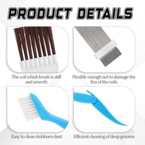 Jeffdad 3 Pcs Air Conditioner Fin Comb Cleaner Kit, Ac Fin Comb Condenser Coil Brush, Radiator Fin Comb Straightener Refrigerator Tools, Evaporator Radiator Repair Clean Tool