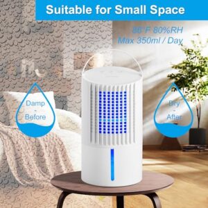 Dehumidifier,Lonxfy 36 oz Dehumidifier for Bedroom Small Dehumidifier for Bathroom RV Closet Portable Quiet Home Dehumidifiers