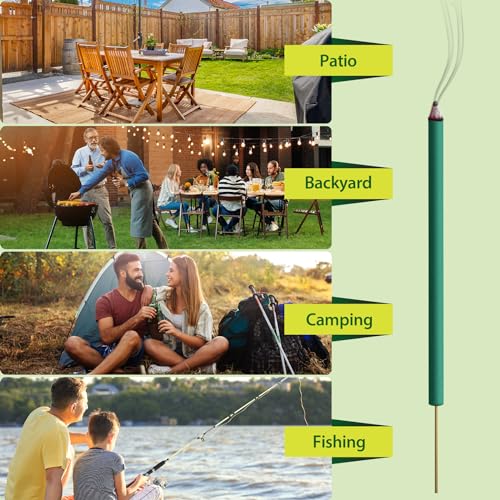 KICKOUTOR Mosquito Repellent Outdoor Patio 12 PCS Natural Citronella Mosquito Incense Sticks DEET Free Mosquito Barrier Repeller for Backyard Travel Camping Indoor Gnat Mosquito Control